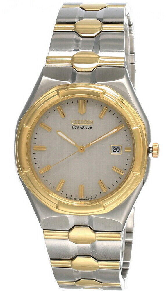 New Citizen Eco-Drive Silver Dial 2-tone SS Bracelet Men's Watch BM0914-56P | Fast & Free US ...