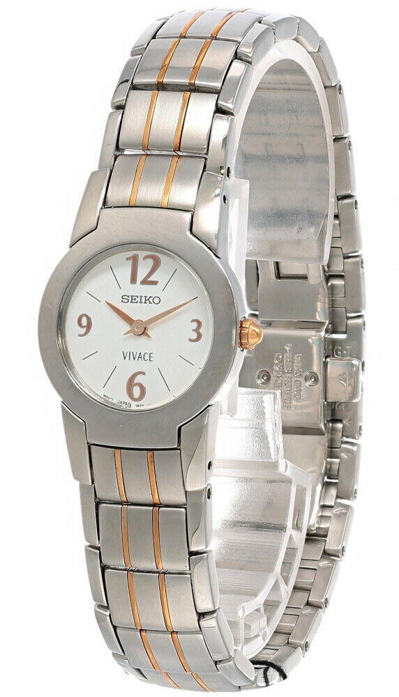 Seiko VIVACE White Dial 24MM Two-tone Women's Watch SUJ279 | Fast ...