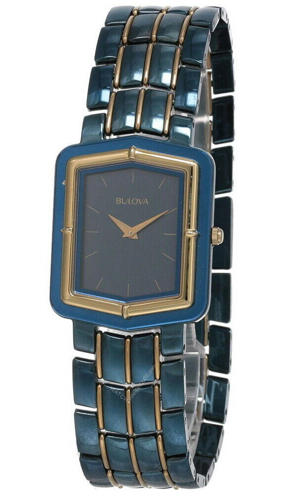 New Bulova Blue Dial Stainless Steel Women's Watch 98A09 | Fast & Free ...