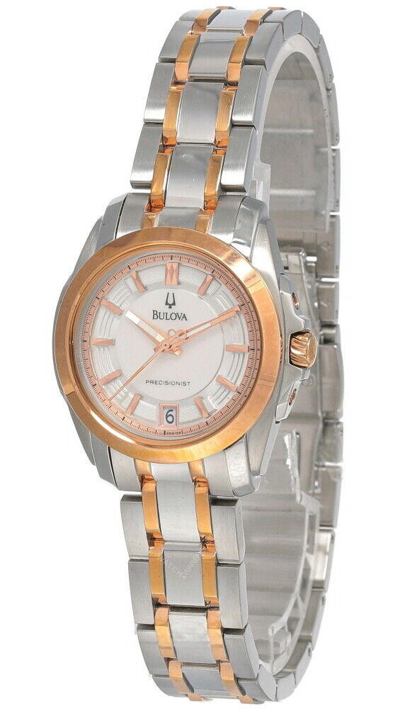 New Bulova Silver Dial 2-Tone SS Women's Watch 98M106 | Fast & Free US ...