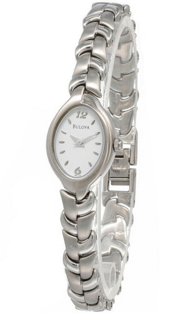 New Bulova White Dial Stainless Steel Women's Watch 96L34 | Fast & Free ...