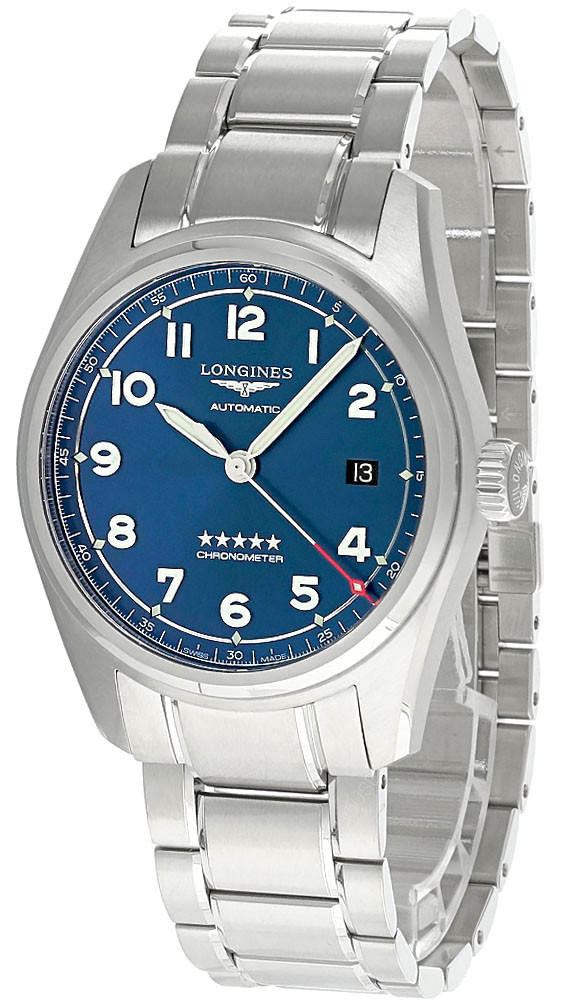 LONGINES Spirit 40MM AUTO SS Sunray Blue Dial Men's Watch L3.810.4.93.6 ...