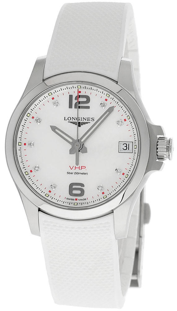 LONGINES Conquest V.H.P. 36MM Diamond MOP Dial Women's Watch L3.316.4 ...