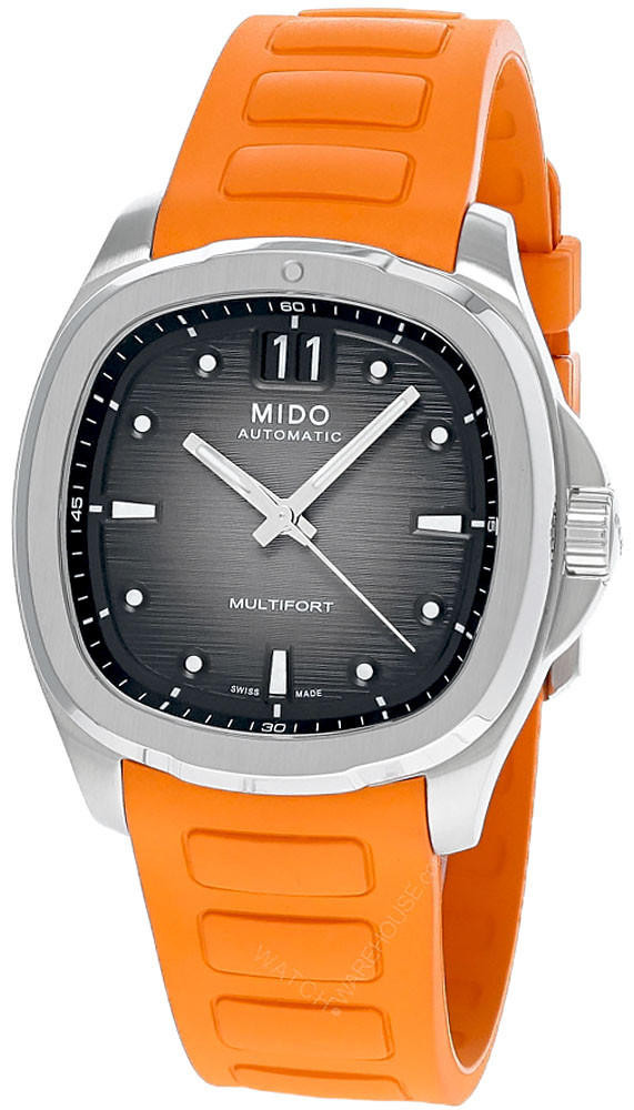MIDO Multifort TV Big Date 40MM Orange Rubber Men's Watch M049.526.17 ...