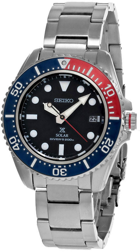 SEIKO Prospex Solar Diver 42.8MM Black Dial Men's Watch SNE591 | Fast ...