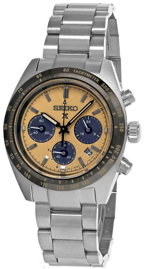 SEIKO Prospex Speedtimer Solar CHRONO 39MM Yellow Dial Men's Watch ...