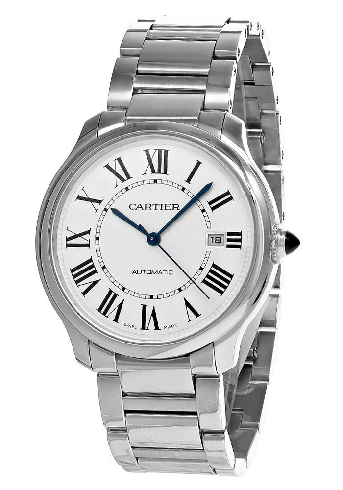 CARTIER Ronde Must De Cartier AUTO 40MM SS Silver Dial Men's Watch ...