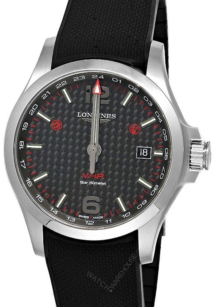LONGINES Conquest V.H.P. GMT 43MM Men's Watch L3.728.4.66.9 / L37284669 ...