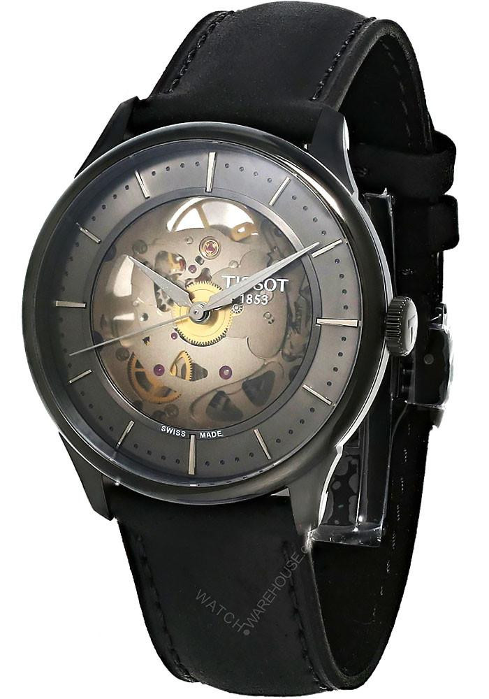 TISSOT Chemin Des Tourelles Skeleton 39MM Men's Watch T139.836.36.441 ...