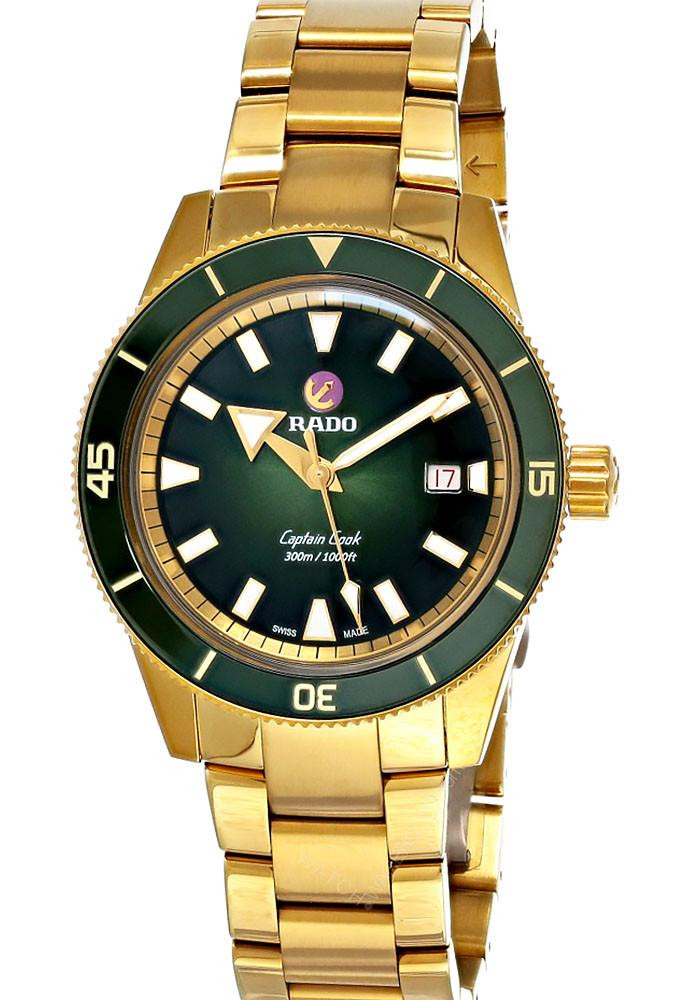 RADO Captain Cook Automatic 42MM Green Dial Men's Watch R32136323 ...