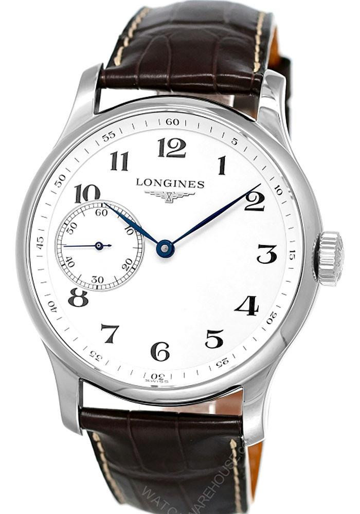 LONGINES Master Collection 47.5MM Brown Leather Men's Watch L2.841.4.18 ...
