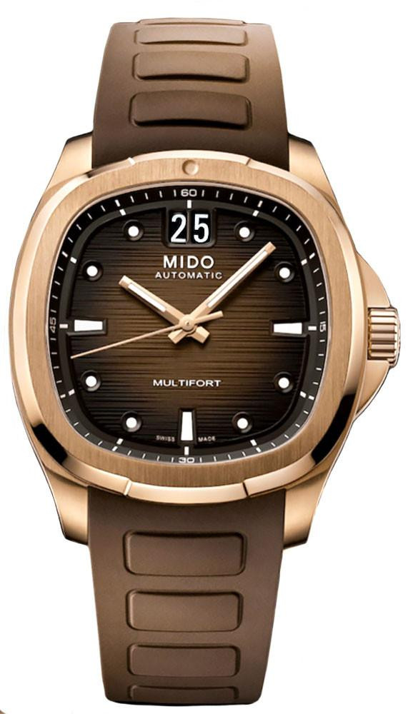 MIDO Multifort TV Big Date Automatic 39.2MMx40MM Leather Men's Watch ...