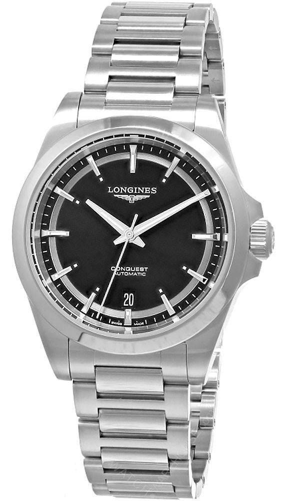LONGINES Conquest Automatic SS 38MM Black Dial Men's Watch L37204526 ...