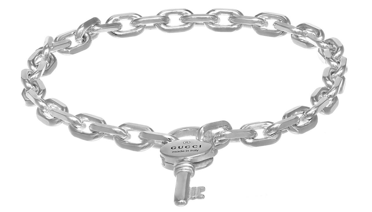 GUCCI Trademark Key Sterling Silver Bracelet YBA796345001 | Fast & Free ...