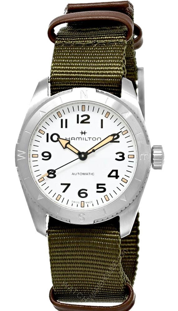 HAMILTON Khaki Field Expedition Automatic 37MM Green Textile Strap Men ...