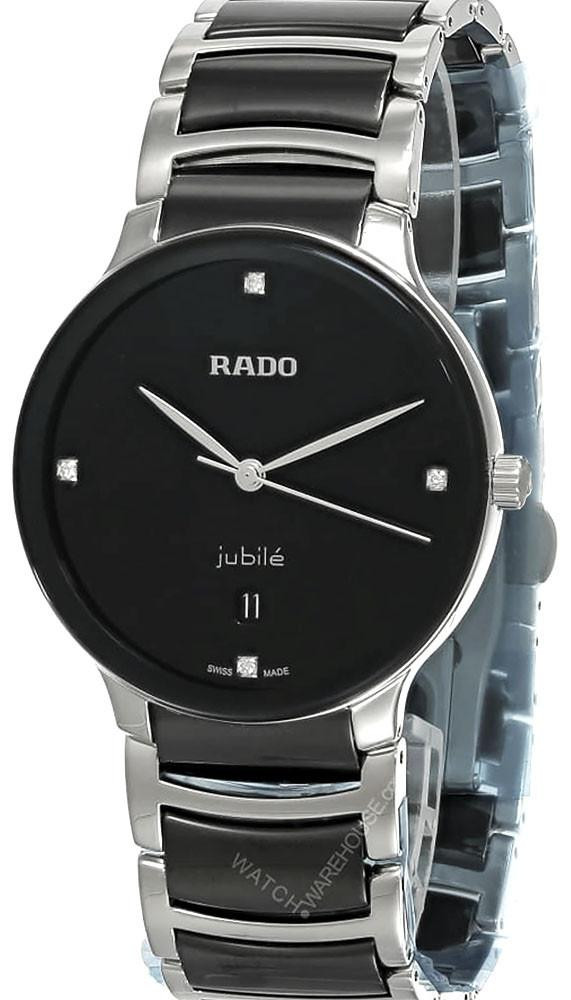 RADO Centrix Quartz SS 39.5MM 3 Diamond Two-Tone Men's Watch R30021712 ...