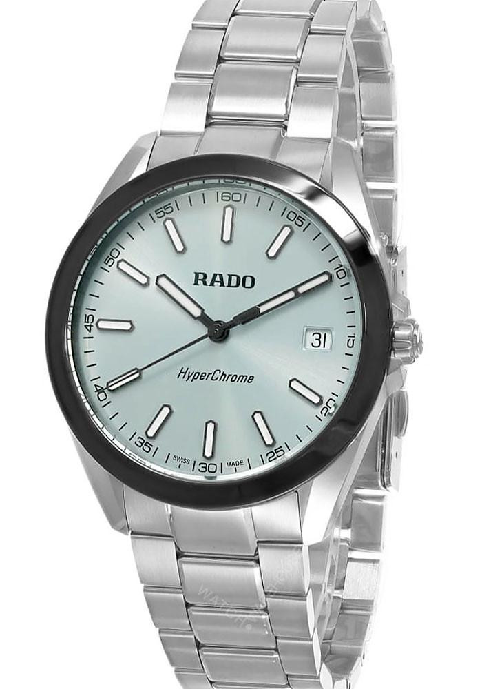 RADO HyperChrome Quartz SS 41.5MM Ice Blue Dial Men's Watch R32280213 ...