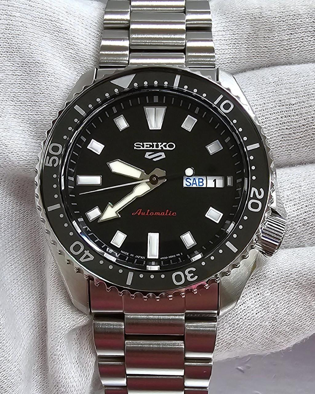 SEIKO 5 Sports SKX Automatic 42.5 MM Black Dial SS Men's Watch SRPL85 ...