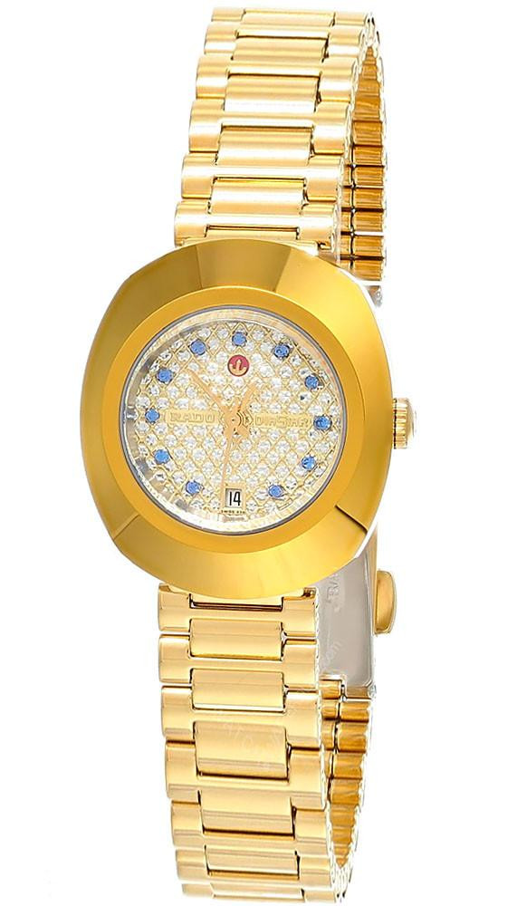 RADO The Original Diastar Automatic SS 27.3 MM Gold Dial Women's Watch ...