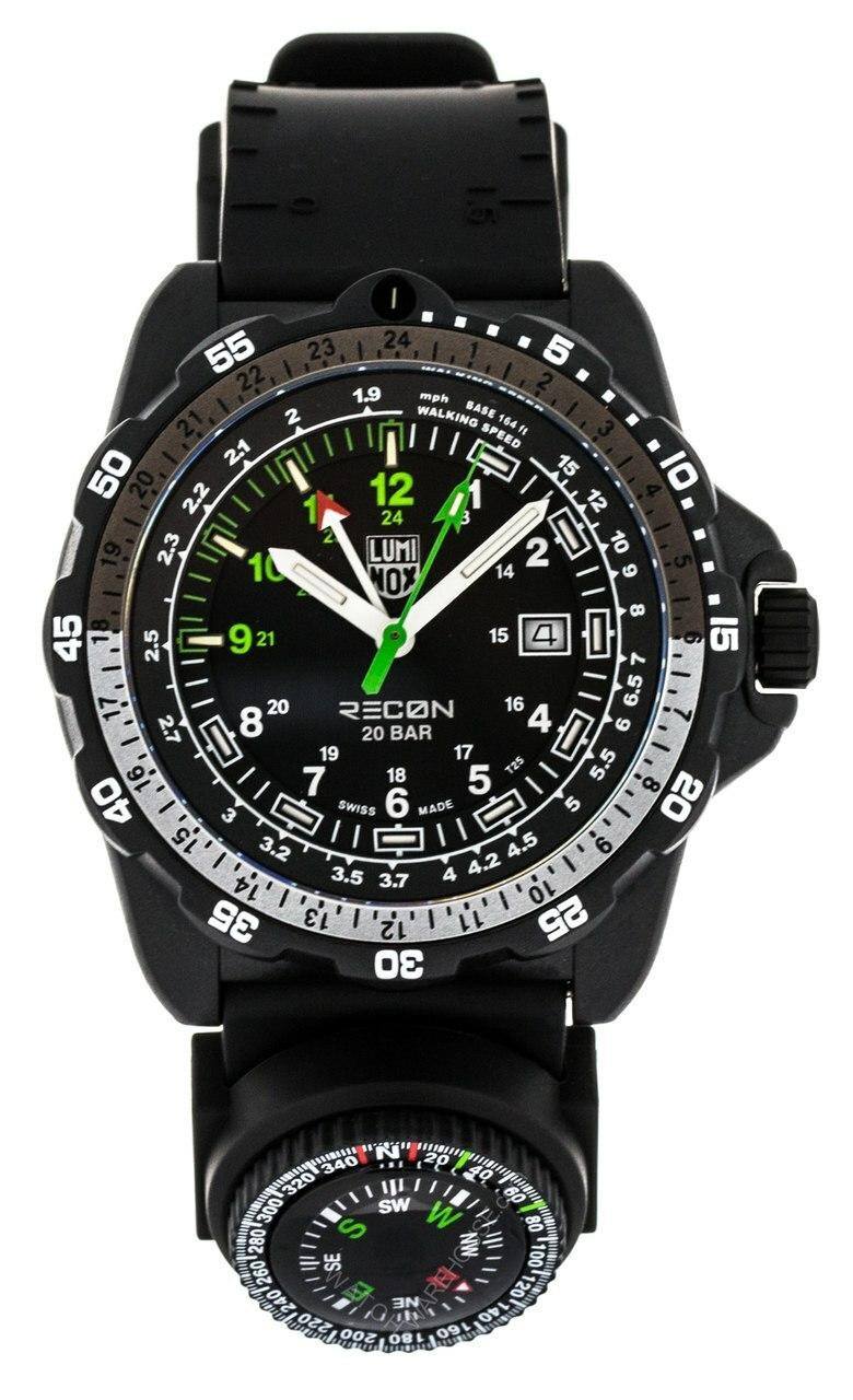 LUMINOX Recon Point 45MM Compass Black PU Strap Men's Watch XL.8832.MI ...