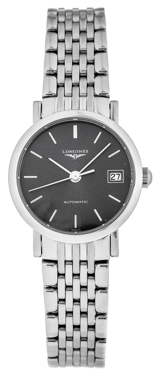 LONGINES Elegant Collection 25.5MM AUTO SS Gray Dial Watch L4.309.4.72 ...