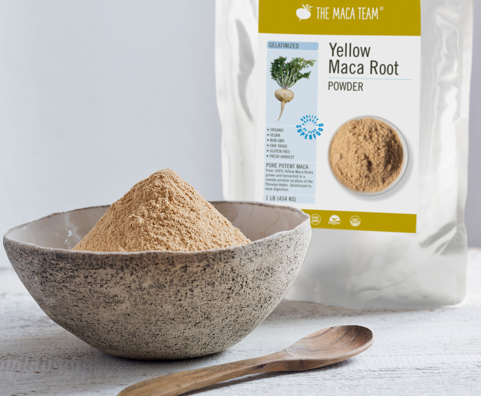 Organic Yellow Maca Powder for Concentration Boost & More