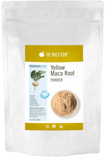 Organic Yellow Maca Powder for Concentration Boost & More