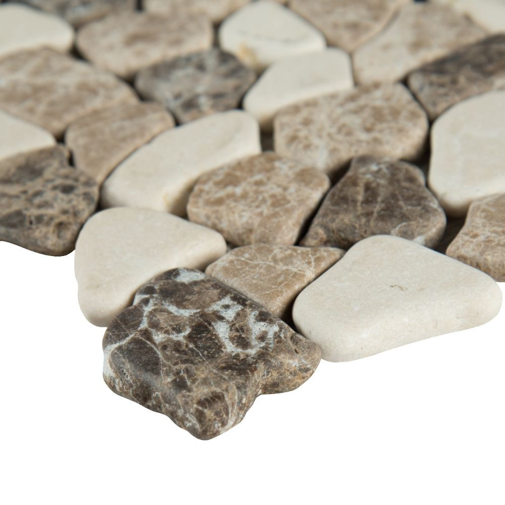 MS International Marble Series: 10mm Mix Marble Pebbles Tumbled Wall ...