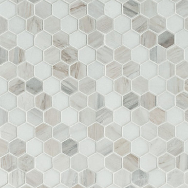 MS International Backsplash Series: 1" Hexagon Angora Sazi Polished ...