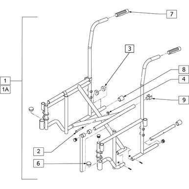 AL-65833 | 22" 2K HD FRAME ASSM, REMOV. ARMRESTS, FRAME-MODEL 2000HD ...