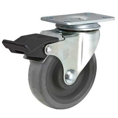 AL-64447 | 4" TOTAL LOCK CASTER SOFT RUBBER, SPECIFY TOP PLATE - ALCO ...