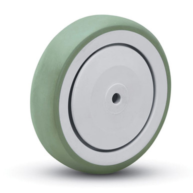 AL-72261 | 4" ANTIMICROBIAL WHEEL GREEN RUBBER - ALCO Sales & Service Co.