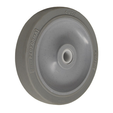 AL-14842 | 4" PERFORMA RUBBER WHEEL DELRIN BEARING, FLAT TREAD - ALCO ...