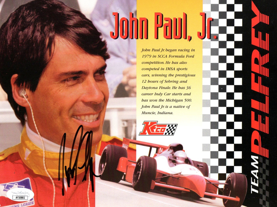 John Paul Jr. Autographed 8X10 Photo Card IndyCar Driver Collage JSA ...