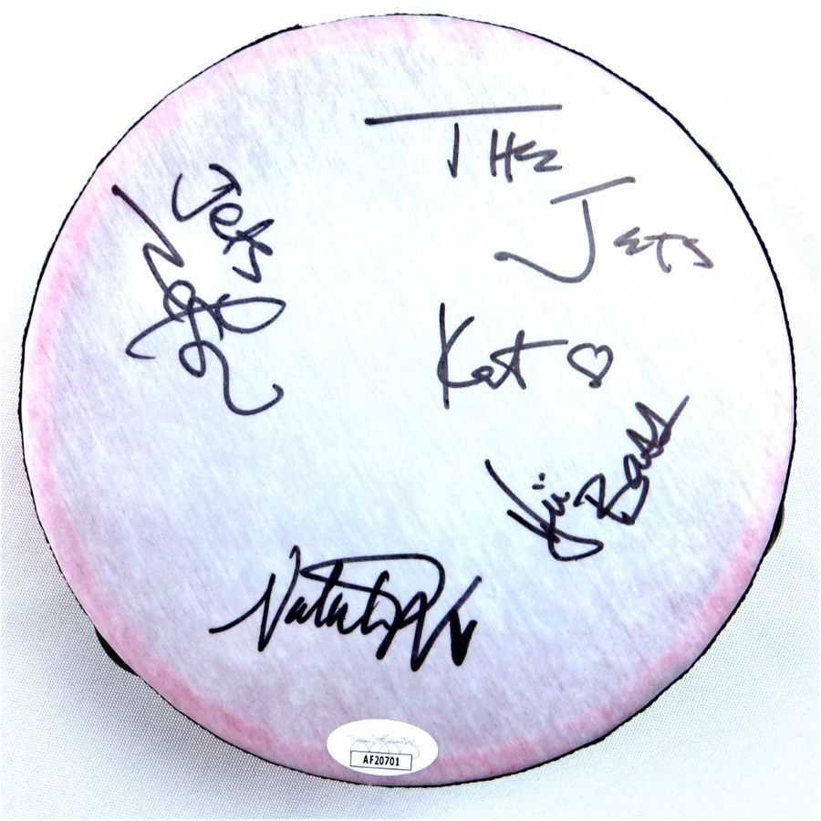 The Jets Band Signed Autograph Tambourine Natalia Haini Kathi LeRoy JSA ...
