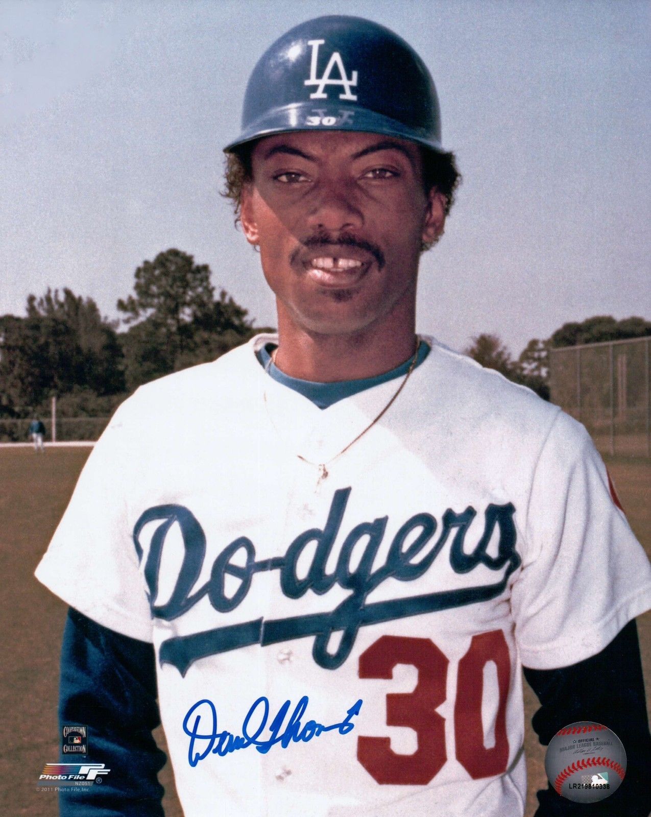 Derrel Thomas Signed 8X10 Photo Autograph LA Dodgers Head Shot Auto w ...
