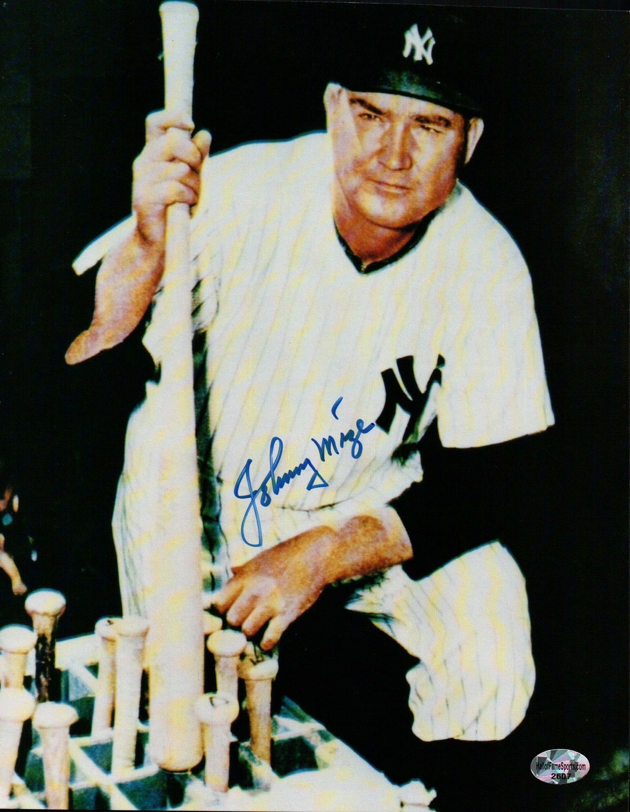 Johnny Mize Signed 8X10 Photograph Card Stock Autograph NY Yankees Auto ...