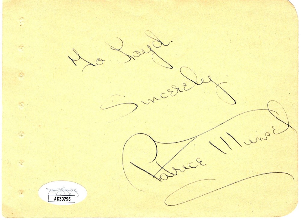 Patrice Munsel Signed Autographed Cut Signature Soprano Singer JSA ...