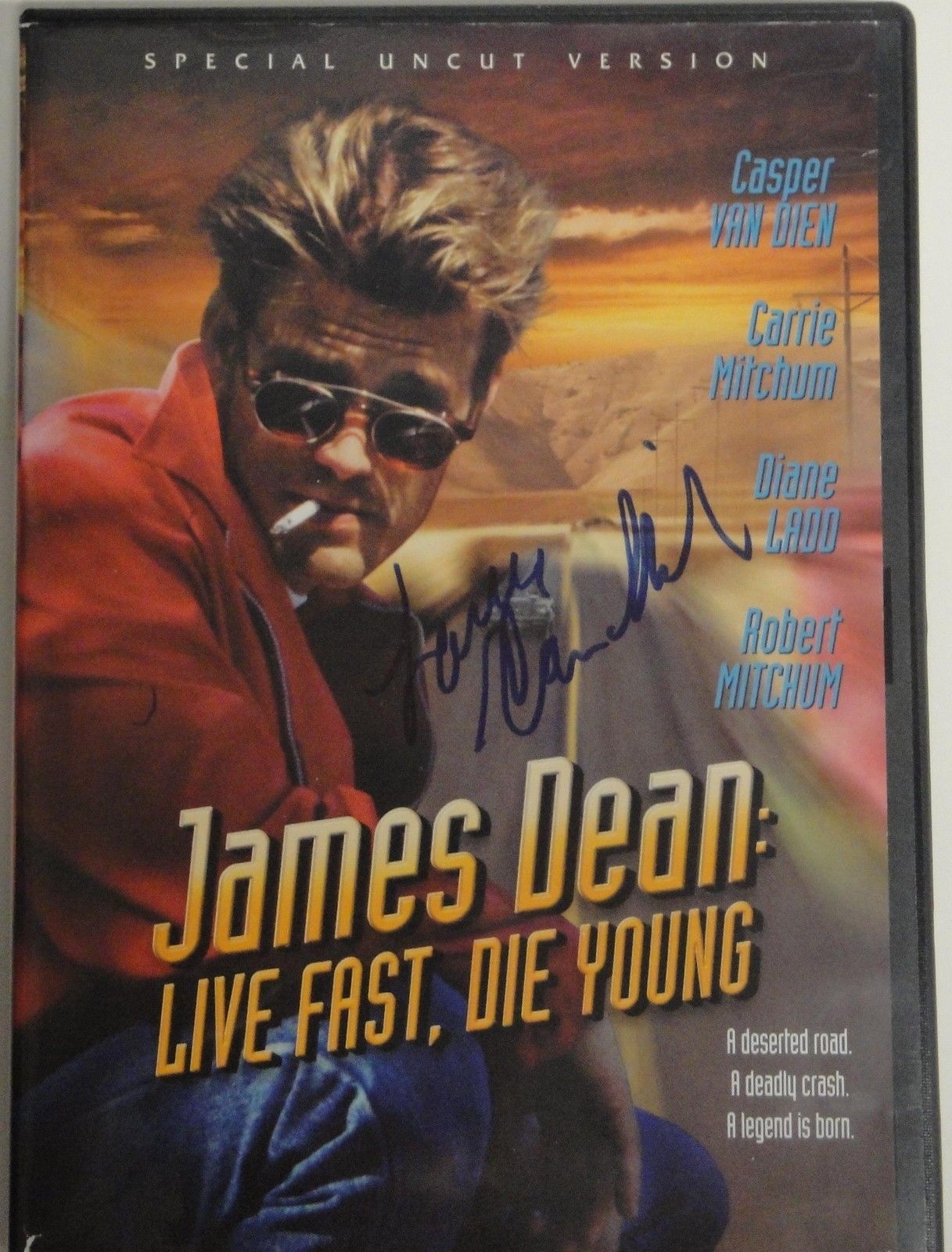 James Dean Live & Die Signed DVD /Cover Carrie Mitchum Casper Van Dien ...