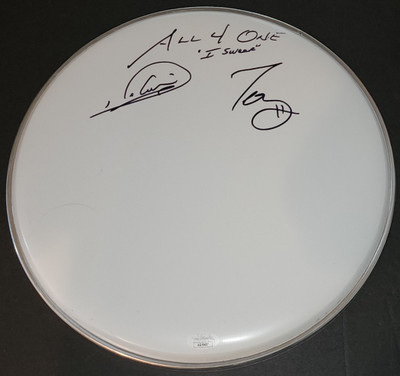All-4-One Signed 12" Drumhead Delious Kennedy Tony Borowiak I Swear JSA ...