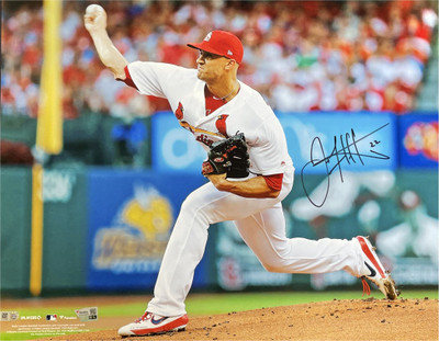 Jack Flaherty Autographed 16x20 Photo Cardinals Pitching Follow Thru ...