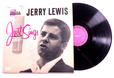 Jerry Lewis Signed Autographed Record Album Cover Just Sings 5/57 JSA ...