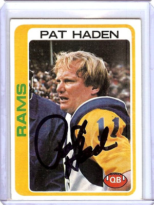 Pat Haden 1978 Topps Hand Signed Autograph Rams #346 JSA AK83897 ...