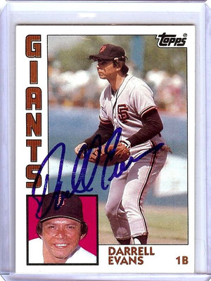 Darrell Evans 1984 Topps Hand Signed Autograph Tigers #325 JSA AK83898 ...