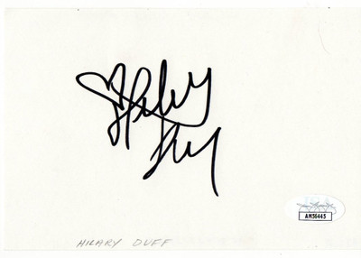 Hilary Duff Signed Autographed Index Card Lizzy Maguire Actress JSA ...