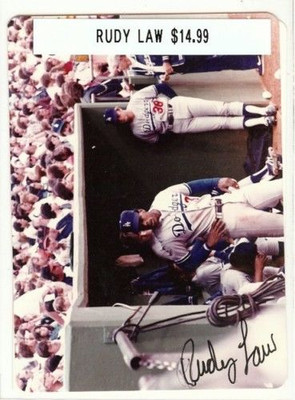Rudy Law Signed 3.5 X 5 Photo Auto Autograph Dodgers - Cardboard Legends