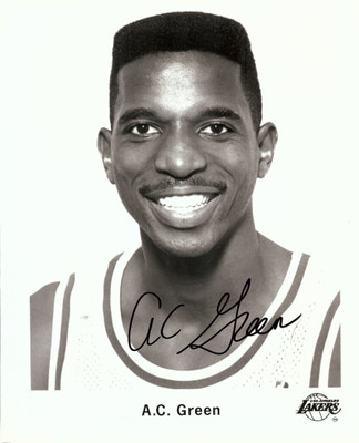 A.C. Green Signed Autographed 8X10 Photo Lakers B/W Promo Photo w/COA ...