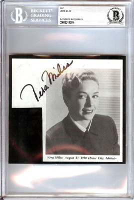 Vera Miles Signed Autograph Cut Signature The Searchers BAS Encased ...