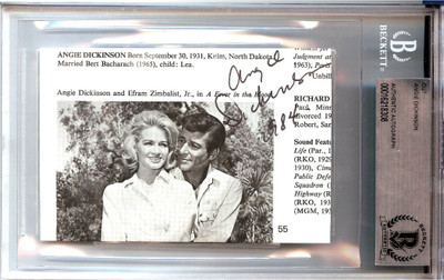 Angie Dickinson Autograph Cut Signature A Fever in the Blood BAS ...