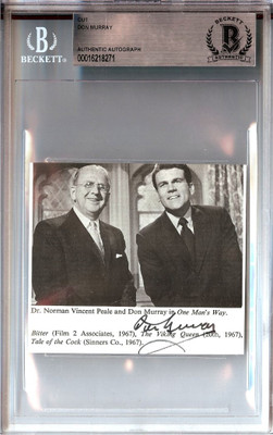 Don Murray Signed Autograph Cut Signature One Man's Way BAS Encased ...